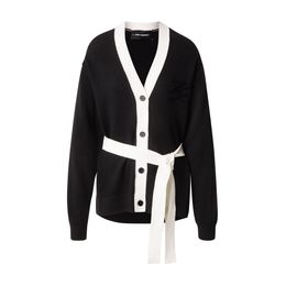 K by KARL LAGERFELD Karl Lagerfeld Knit Cardigan female size L Black / White