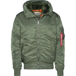 Alpha Industries Jacke 'MA-1' Herren Gr&ouml;&szlig;e M oliv / orange / rot / wei&szlig;