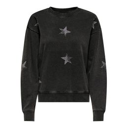 Only Sweatshirt 'ONLInda' Damen Gr&ouml;&szlig;e XS schwarz / silber