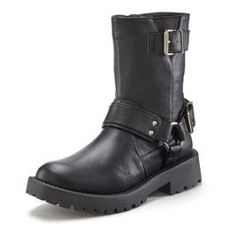 Lascana Stiefelette Damen Größe 42 schwarz / silber Winterschuhe