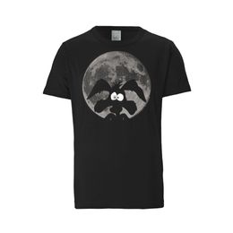 logoshirt T-Shirt 'Looney Tunes - Coyote Mond' Damen Gr&ouml;&szlig;e L schwarz