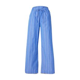 Gina Tricot Hose Damen Gr&ouml;&szlig;e 40 blau / wei&szlig;
