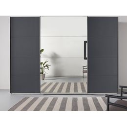 Schwebetürenschrank Rauch "Kleiderschrank Schrank Garderobe TOPSELLER OTELI inkl. Inneneinteilung", grau (graumetallic), B:315cm H:229cm T:62cm, Holzwerkstoff, Schränke, mit 3 Innenschubladen sowie zusätzlichen Einlegeböden MADE IN GERMANY, Topseller