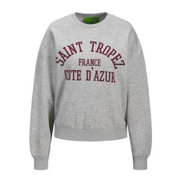 Jack & Jones JJXX Sweatshirt 'JXMERLE' Damen Gr&ouml;&szlig;e XXS hellgrau / burgunder