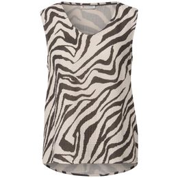 Street One Bluse Damen Gr&ouml;&szlig;e XL beige / dunkelbraun