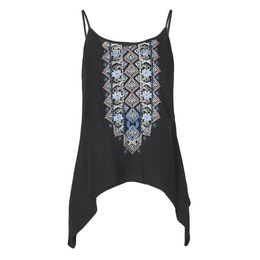 KOROSHI Top Damen Größe XL hellblau / pastellpink / schwarz / weiß