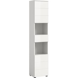 Hochschrank Welltime "Biel, Höhe 190 cm, 2 Türen, 1 Schubkasten", weiß, B:38cm H:190cm T:34cm, FSC-zertifizierter Holzwerkstoff, Schränke, Türanschlag wechselbar, modernes Design, Badschrank, Unterschrank, Bad