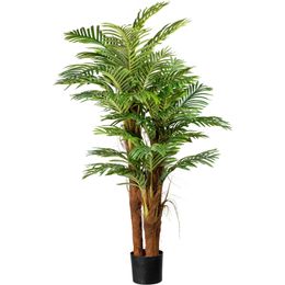 Kunstpalme Creativ green "Arecapalme", grün, H:160cm, Kunststoff, Kunstpflanzen