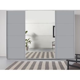 Schwebetürenschrank Rauch "Kleiderschrank Schrank Garderobe TOPSELLER OTELI inkl. Inneneinteilung", grau (seidengrau), B:315cm H:229cm T:62cm, Holzwerkstoff, Schränke, mit 3 Innenschubladen sowie zusätzlichen Einlegeböden MADE IN GERMANY, Topseller