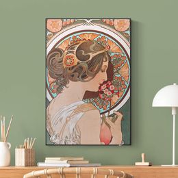 Bilderwelten Akustik-Wechselbild Alfons Mucha - Schl&uuml;sselblume