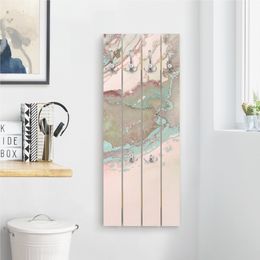 Bilderwelten Wandgarderobe Farbexperimente Marmor Rose und T&uuml;rkis