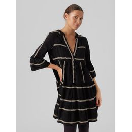V&eacute;ro Moda VERO MODA Tunika 'Dicthe' Damen Gr&ouml;&szlig;e M beige / schwarz