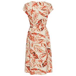 Laura Scott Sommerkleid Damen Gr&ouml;&szlig;e 44 beige / gr&uuml;n / orange / rot