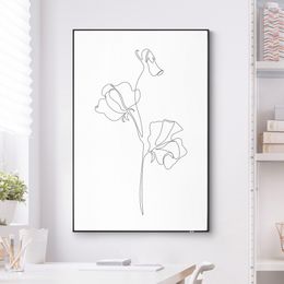 Wechselbild Line Art Blumen - Erbsenpflanze