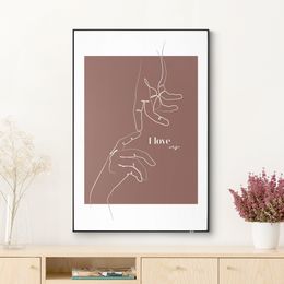 Wechselbild Line Art - H&auml;nde I love us