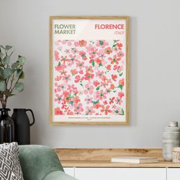 Bild mit Rahmen Flower Market - Florence