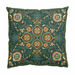 Dekokissen Detailliertes Boho Muster in Gr&uuml;n