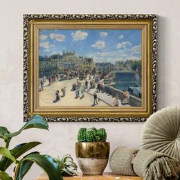 Bilderwelten Bild mit Barockrahmen Antik originell modern Barock blau - Pierre-Auguste Renoir - Pont-Neuf - Architektur Wohnzimmer Schlafzimmer