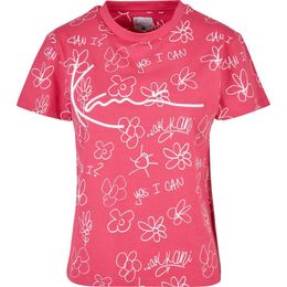 Karl Kani T-Shirt Damen Gr&ouml;&szlig;e L magenta / wei&szlig;