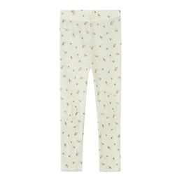 name it Leggings 'NMFWang' Mädchen Größe 92 beige / oliv / weiß