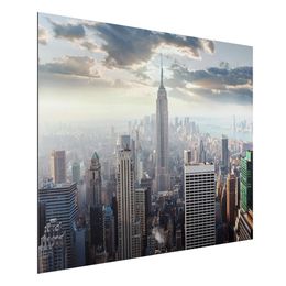 Bilderwelten Alu-Dibond Outdoor Bild Sonnenaufgang in New York