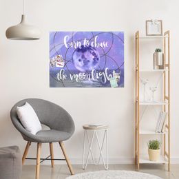 Bilderwelten Glasbild - Querformat Mond-Kind - Moonlight