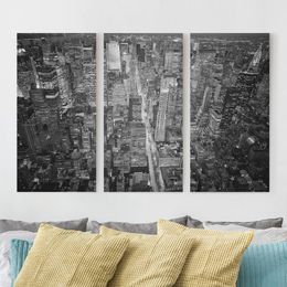 Bilderwelten 3-teiliges Leinwandbild - Querformat Midtown Manhattan II