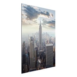 Bilderwelten Alu-Dibond Outdoor Bild Sonnenaufgang in New York