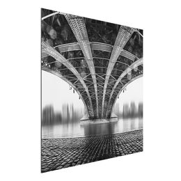 Bilderwelten Alu-Dibond Outdoor Bild Under The Iron Bridge