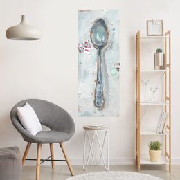Bilderwelten Glasbild - Hochformat Impressionistisches Besteck - L&ouml;ffel