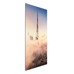 Bilderwelten Alu-Dibond Outdoor Bild Himmlische Skyline von Dubai