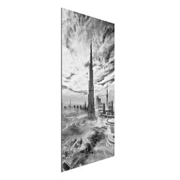 Bilderwelten Alu-Dibond Outdoor Bild Dubai Super Skyline
