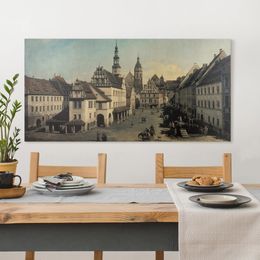 Bilderwelten Leinwandbild - Querformat Bernardo Bellotto - Der Marktplatz in Pirna