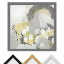 Bilderwelten Bild mit Rahmen - Quadrat Zitronen im Nebel II