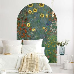 Bilderwelten Rundbogen Tapete Gustav Klimt - Garten Sonnenblumen