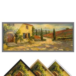 Bilderwelten Bild mit Rahmen - Querformat Italienische Landschaft - Toskana
