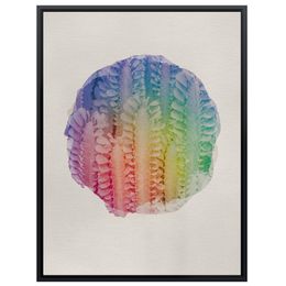 Bilderwelten Leinwandbild - Hochformat Wasserfarben - Kaktus Euphorbia Trigona