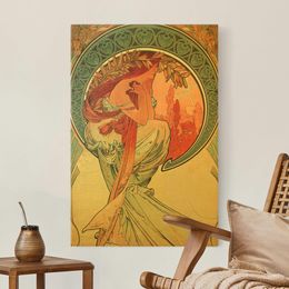 Bilderwelten Leinwandbild - Hochformat Alfons Mucha - Vier K&uuml;nste - Die Poesie