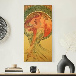 Bilderwelten Leinwandbild - Hochformat Alfons Mucha - Vier K&uuml;nste - Die Poesie