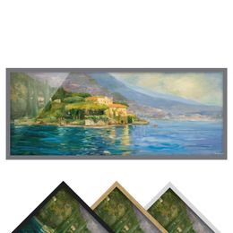 Bilderwelten Bild mit Rahmen - Querformat Italienische Landschaft - Meer