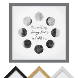 Bilderwelten Bild mit Rahmen - Quadrat Ode an den Mond - Universum