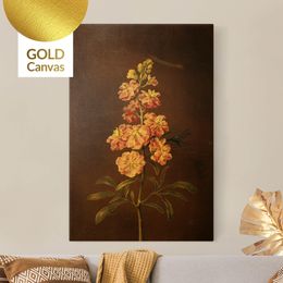 Bilderwelten Leinwandbild - Hochformat Barbara Regina Dietzsch - Eine rosa Garten-Levkkoje