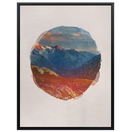 Bilderwelten Leinwandbild - Hochformat Wasserfarben - Col de Fen&ecirc;tre Schweiz
