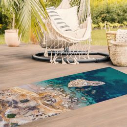 Vinylteppich Draufsicht K&uuml;stenlandschaft