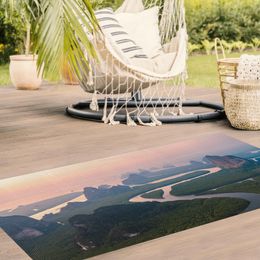 Bilderwelten Vinylteppich Motiv gr&uuml;n Natur Vinylmatte - Flusslandschaft in Thailand - Landschaft K&uuml;che Badezimmer Flur