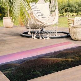 Bilderwelten Vinylteppich Schokoladenh&uuml;gel bei Sonnenuntergang