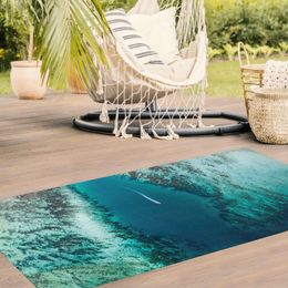 Vinylteppich - Bootausflug - Motiv t&uuml;rkis Strand Vinylmatte Boot Schiff & U-Boot K&uuml;che Badezimmer Flur