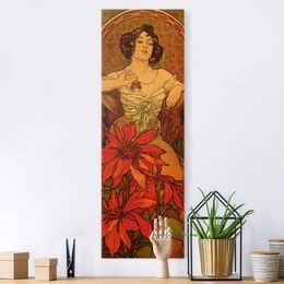 Bilderwelten Leinwandbild - Hochformat Alfons Mucha - Edelsteine - Rubin