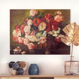 Bilderwelten Leinwandbild - Querformat Auguste Renoir - Stillleben mit Pfingstrosen
