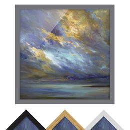 Bilderwelten Bild mit Rahmen - Quadrat Himmel &uuml;ber K&uuml;ste